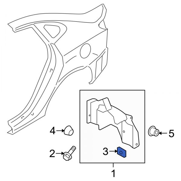 Hyundai OE 8682528000 - Rear Mud Flap Nut