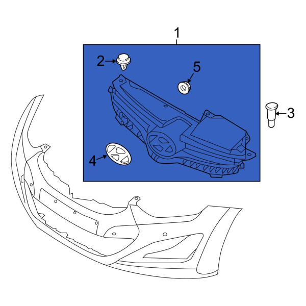Hyundai OE 863503X700 - Front Upper Grille