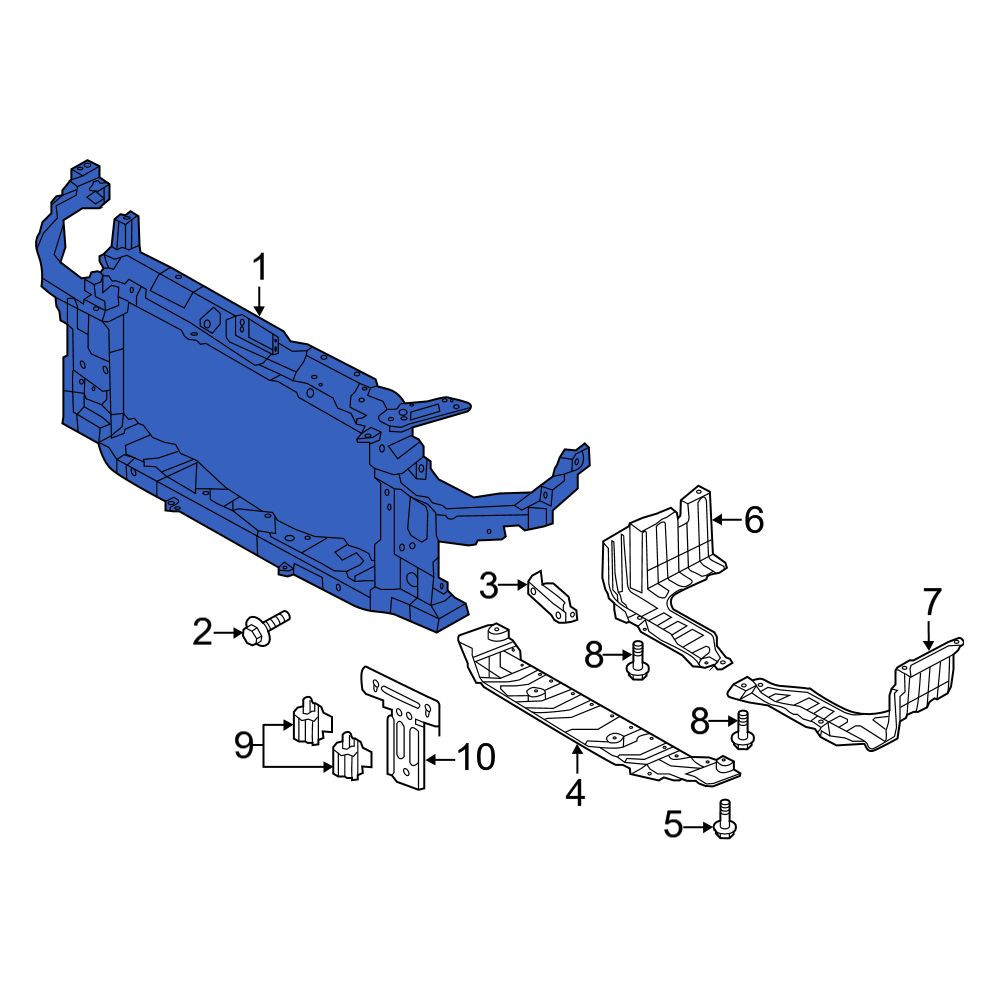 Hyundai OE 641013X003 - Front Radiator Support Panel