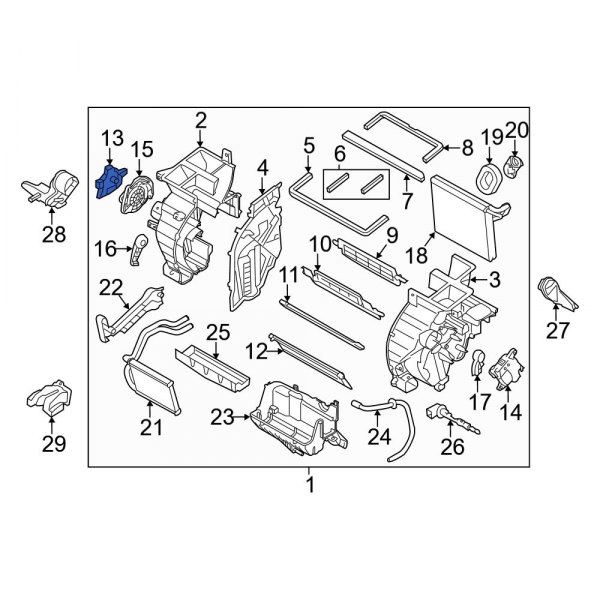 Hyundai OE 971573SAA0 - HVAC Air Inlet Door Actuator