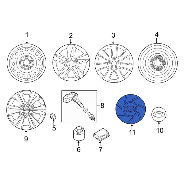Hyundai OE 529603X300 - Wheel Cap