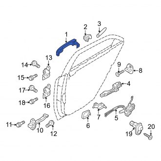 Hyundai Elantra Door Handles & Window Crank Handles — CARiD.com