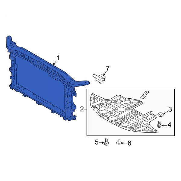 Hyundai OE 64101F3500 - Front Radiator Support Panel