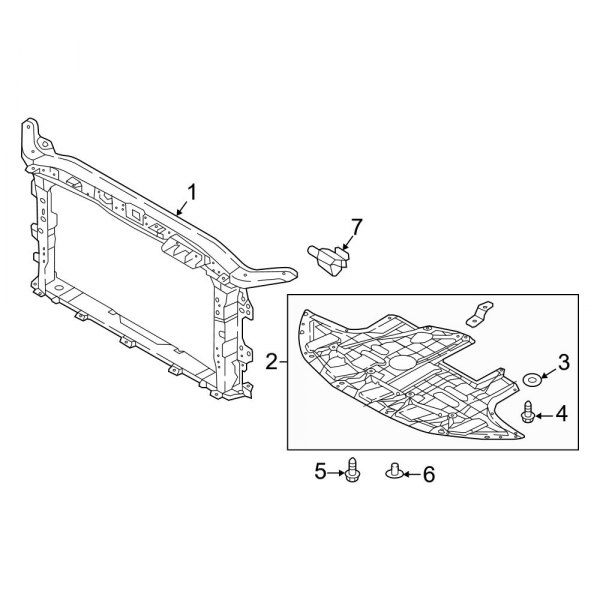 Hyundai OE 64101F3000 - Front Radiator Support Panel