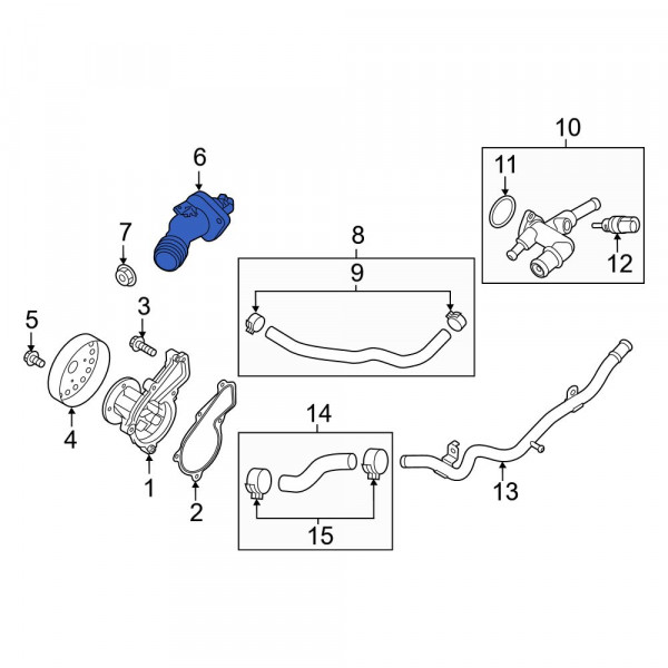 Hyundai OE 255002E085 - Engine Coolant Thermostat Kit