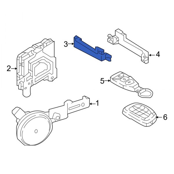 Hyundai OE 95420F2000 - Front Keyless Entry Antenna