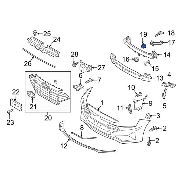 Hyundai OE 92173F2000 - Daytime Running Light Clip
