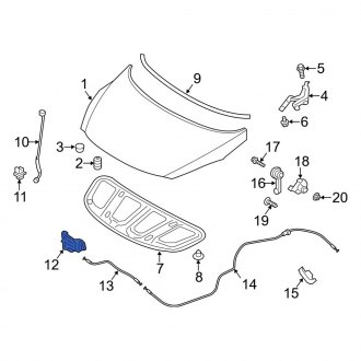 Hyundai Elantra Hood Locks & Hood Latches — CARiD.com