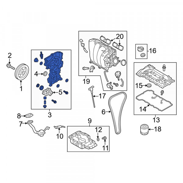Hyundai OE 213502E021 - Engine Timing Cover