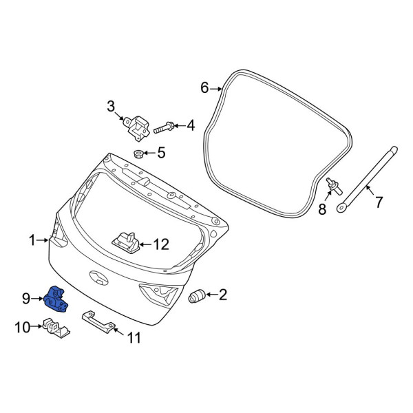 Hyundai OE 81230A5000 - Rear Liftgate Latch