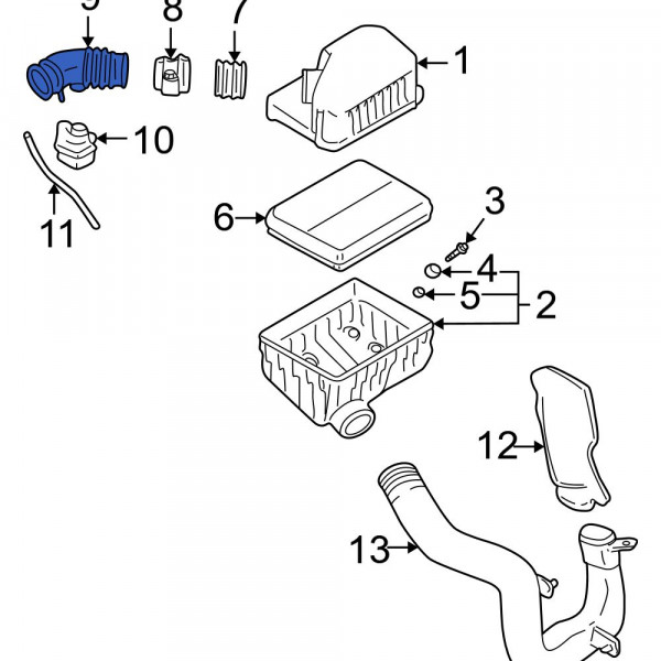 Hyundai OE 2813937130 - Engine Air Intake Hose