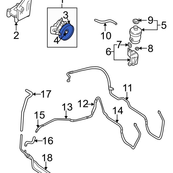 Hyundai OE 5713038010 - Power Steering Pump Pulley