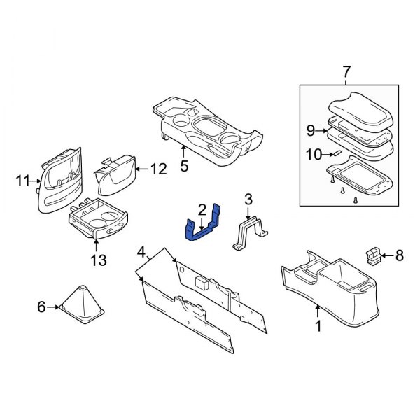 Hyundai OE 8463826000 - Front Console Bracket