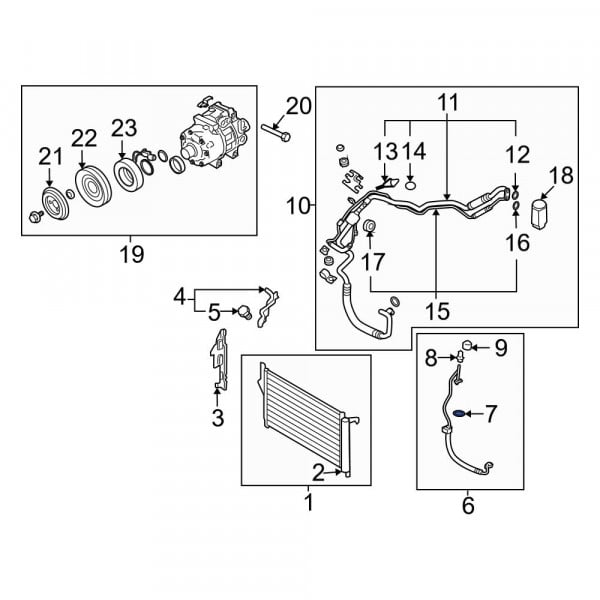 Hyundai OE 9769034310 - A/C Refrigerant Line O-Ring