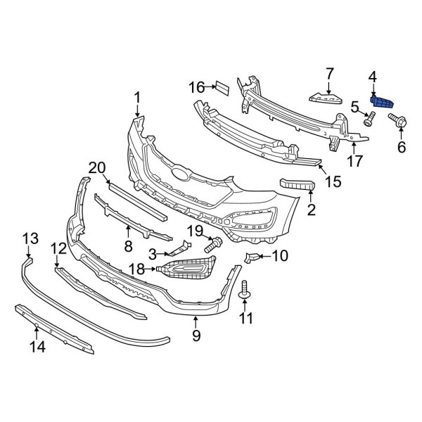 Hyundai OE 865134Z000 - Left Center Bumper Cover Bracket
