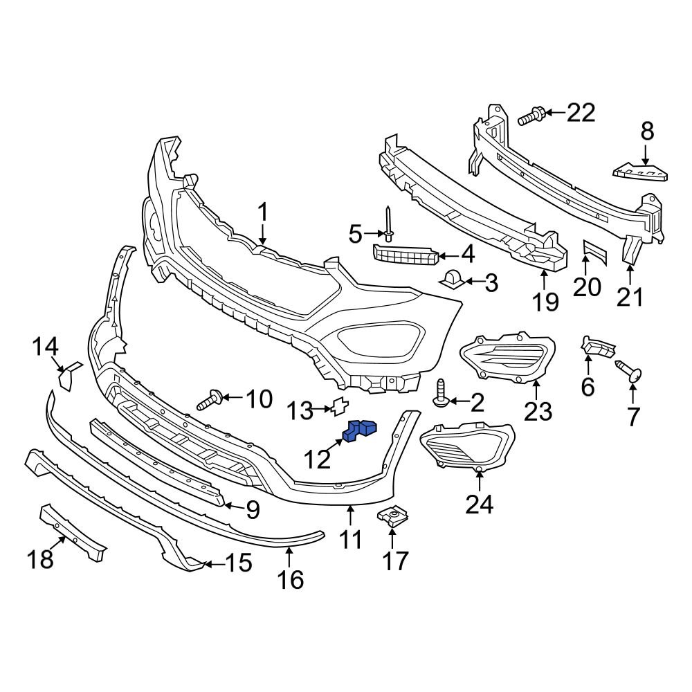 Hyundai OE 86577B8000 - Front Left Lower Bumper Guide