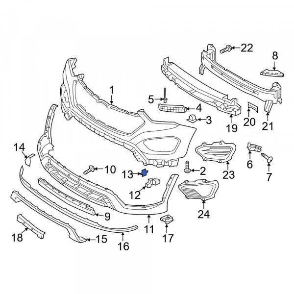 Hyundai OE 865672W000 - Front Bumper Cover Insulator