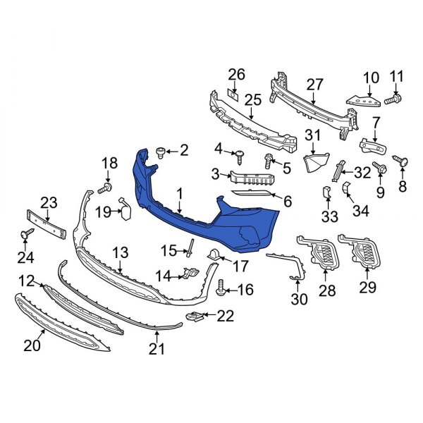 Hyundai OE 86511S2000 - Front Upper Bumper Cover