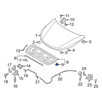 Hyundai Ioniq Replacement Hood Hardware — CARiD.com