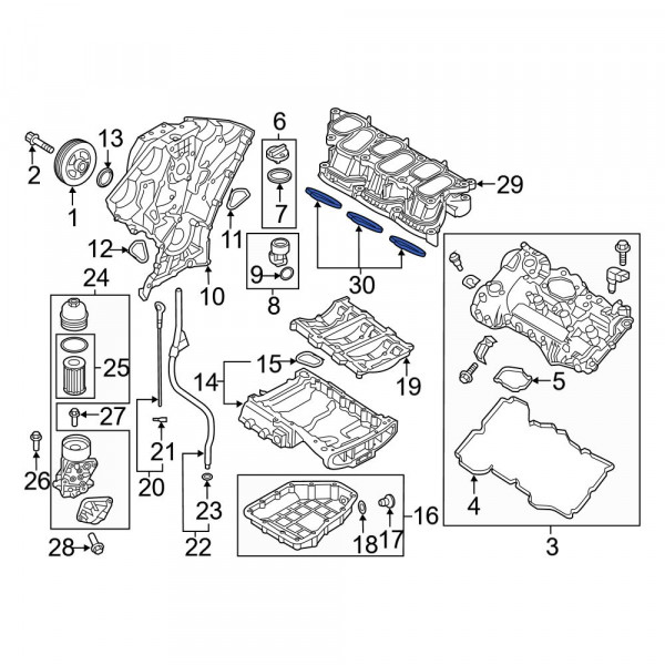 Hyundai OE 292153CFA1 - Upper Engine Intake Manifold Gasket