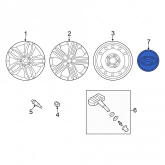 Hyundai Sonata Wheel Center Caps | Emblems, Trim Rings – CARiD.com
