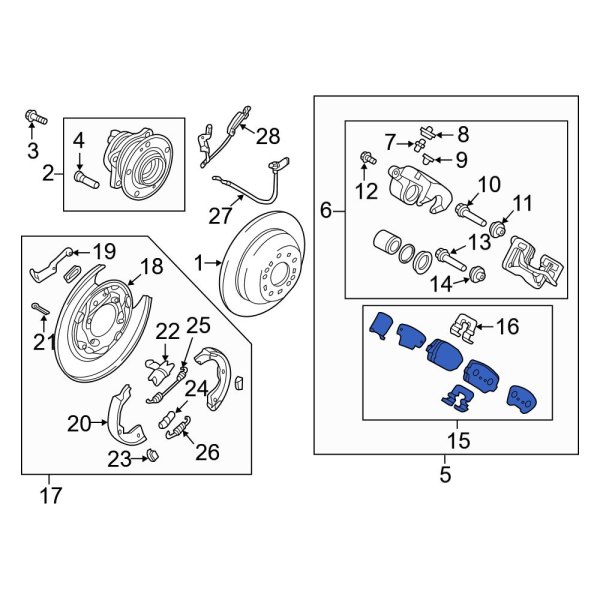 Hyundai OE 58302S1A30 - Rear Disc Brake Pad Set