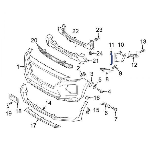 Hyundai OE 86596S2000 - Front Right Bumper Trim