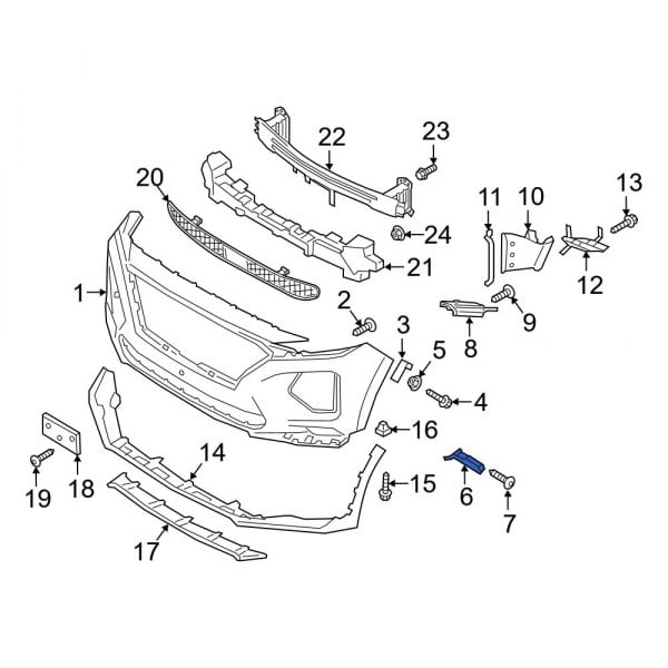 Hyundai OE 86552S2000 - Front Right Bumper Cover Support Rail