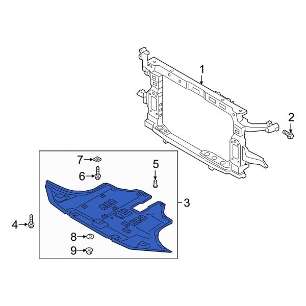 Hyundai OE 29110S2000 - Front Radiator Support Splash Shield