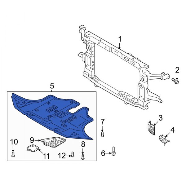 Hyundai OE 29110S1100 - Front Radiator Support Splash Shield