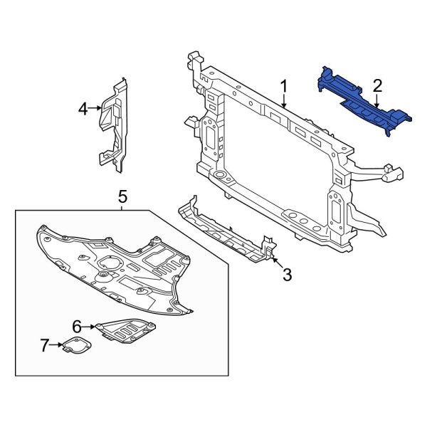 Hyundai OE 29135CL000 - Front Radiator Support Air Duct