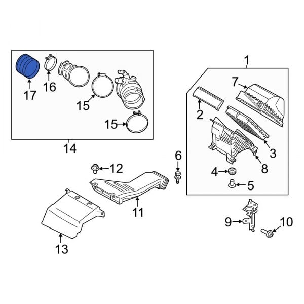 Hyundai OE 28132C0400 - Engine Air Intake Hose Adapter