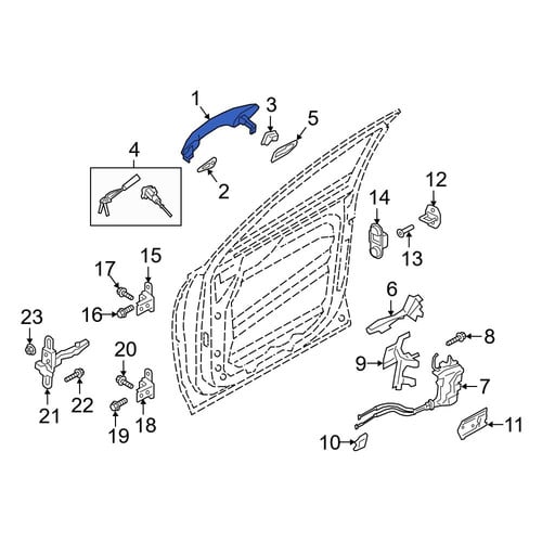 Hyundai OE 82650S1000 - Front Left Outer Exterior Door Handle