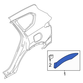 Hyundai Santa Fe Replacement Fender Moldings & Trim | CARiD