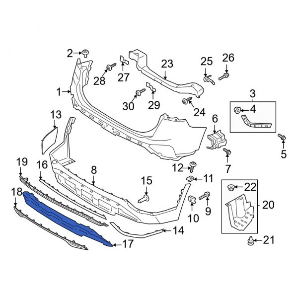 Hyundai OE 86675S2500 - Rear Left Bumper Cover Heat Shield