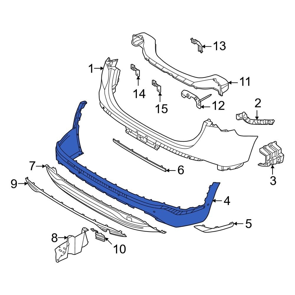 Hyundai OE 86650S1550 - Rear Lower Bumper Cover