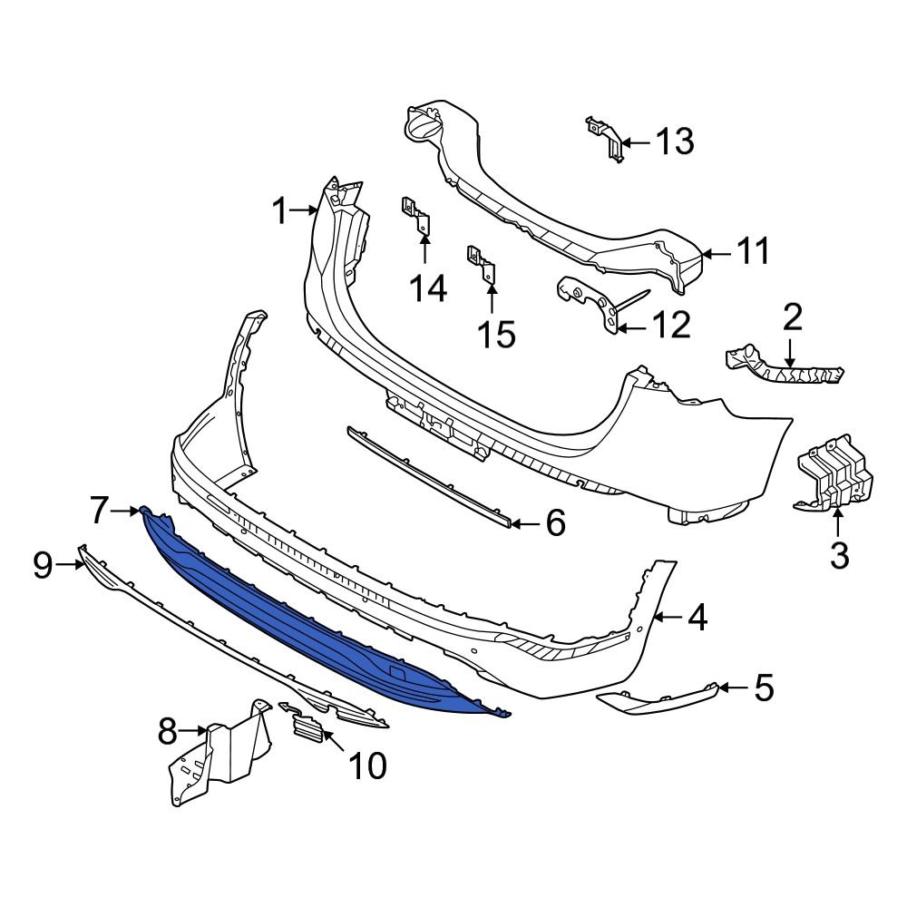 Hyundai OE 86671S1600 - Rear Lower Bumper Cover Spacer Panel