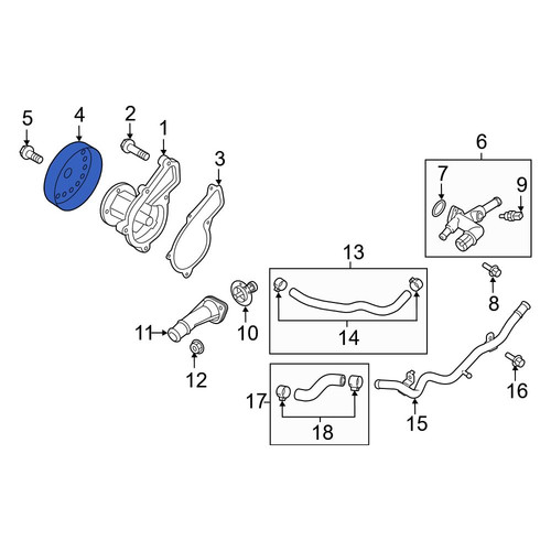 Hyundai OE 252212E000 - Engine Water Pump Pulley