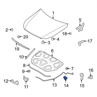 Hyundai Elantra Replacement Hood Hardware — CARiD.com