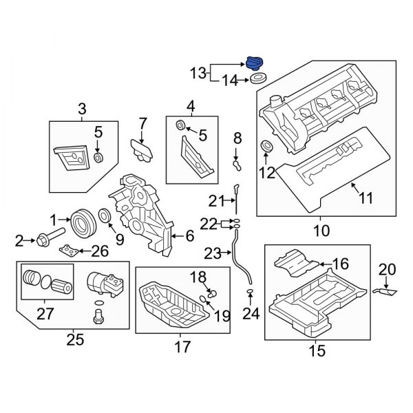 Hyundai OE 2651026611 - Engine Oil Filler Cap