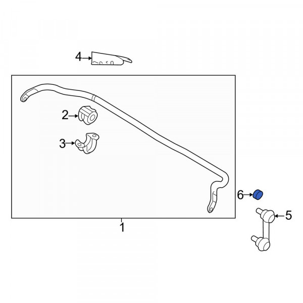 Hyundai OE 545591F000 - Suspension Stabilizer Bar Link Nut