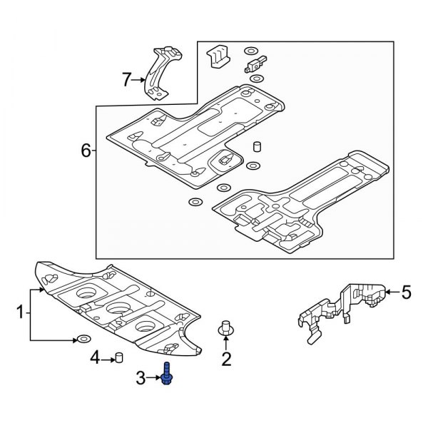 Hyundai OE 29135B1000 - Front Lower Radiator Support Air Deflector