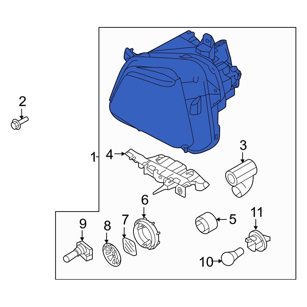 Hyundai OE 92102K5000 - Front Right Headlight Assembly
