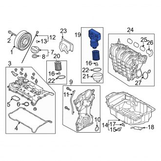 Hyundai Santa Cruz Engine Oil Filters & Parts | Housings, Adapters ...