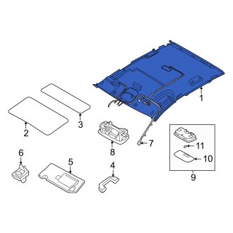 Hyundai Santa Cruz Replacement Headliners — CARiD.com