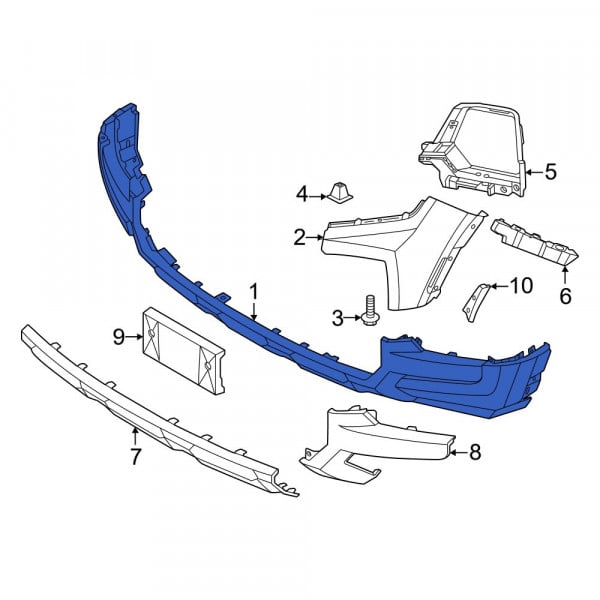 Hyundai OE 86560K5700CA - Front Lower Bumper Cover