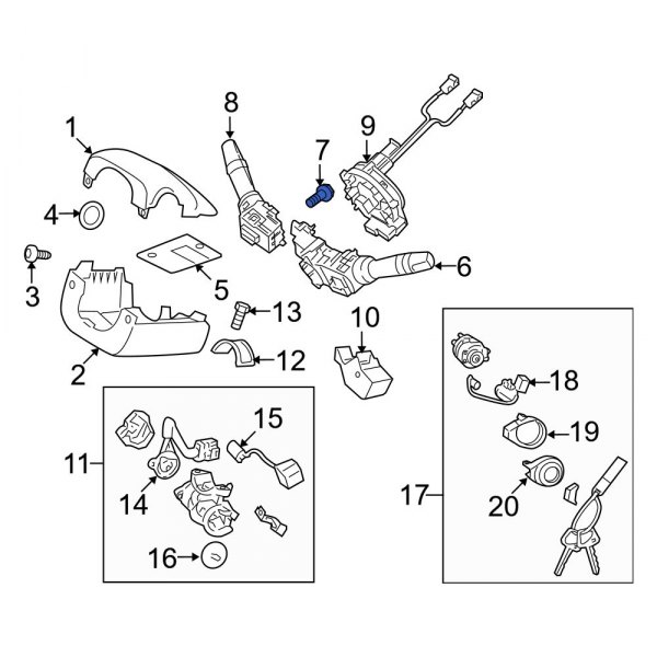 Hyundai OE 1229005121 - Combination Switch Screw