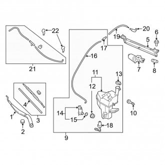 2015 Hyundai Genesis Coupe Washer Nozzles & Parts | CARiD