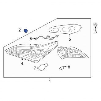Hyundai Kona OEM Tail Lights | LED, Fiber Optic — CARiD.com