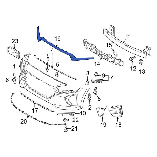 Hyundai OE 86585G2000 - Front Upper Bumper Trim